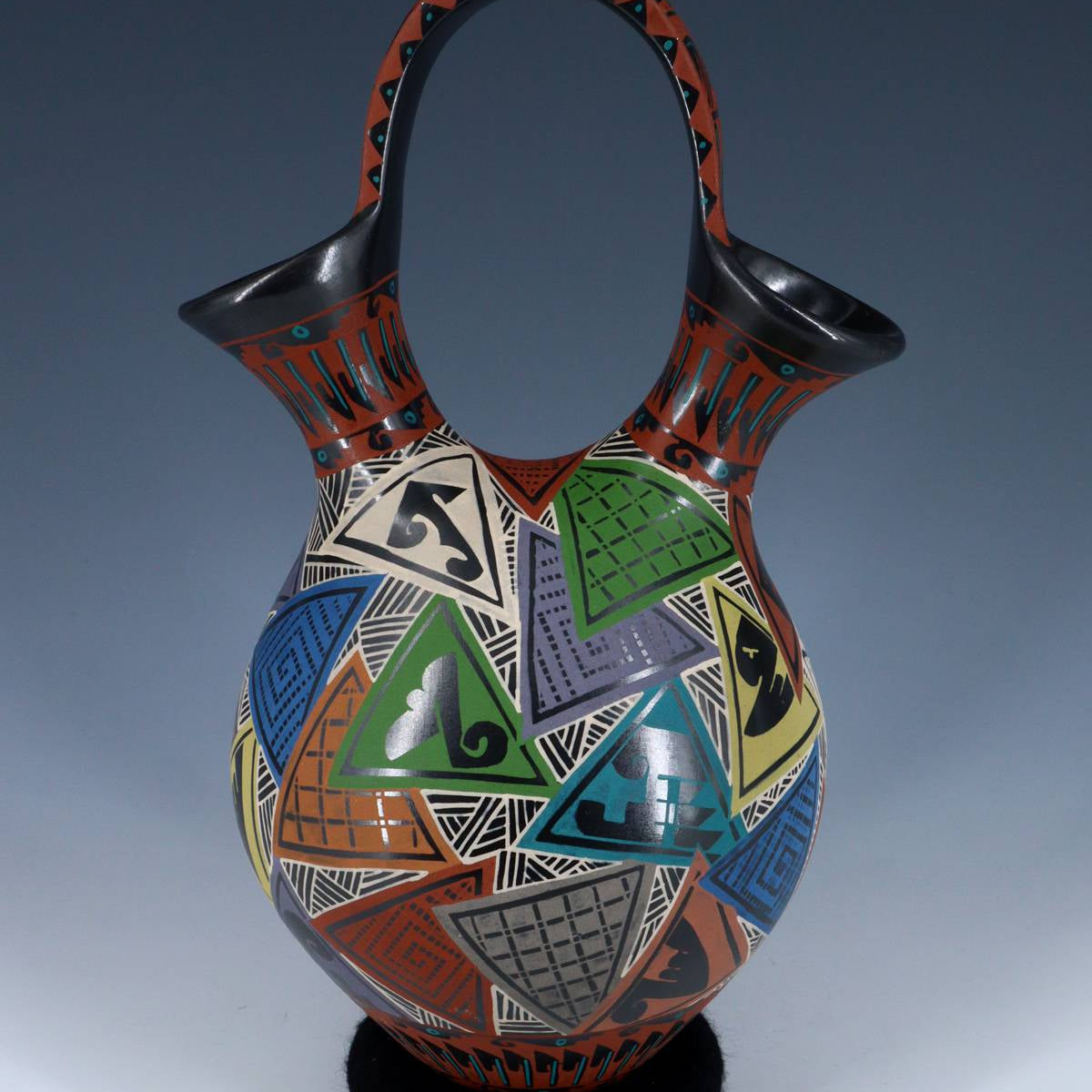 Mata Ortiz Hand Coiled and Painted Wedding Vase – PuebloDirect.com