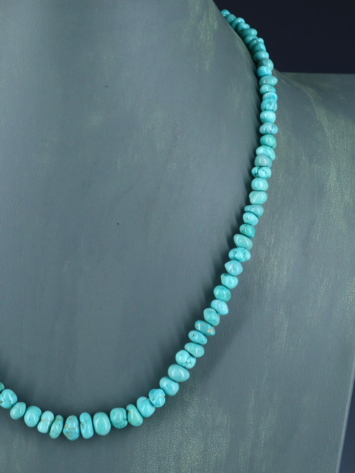 Native American Jewelry Single Strand Turquoise Necklace – PuebloDirect.com