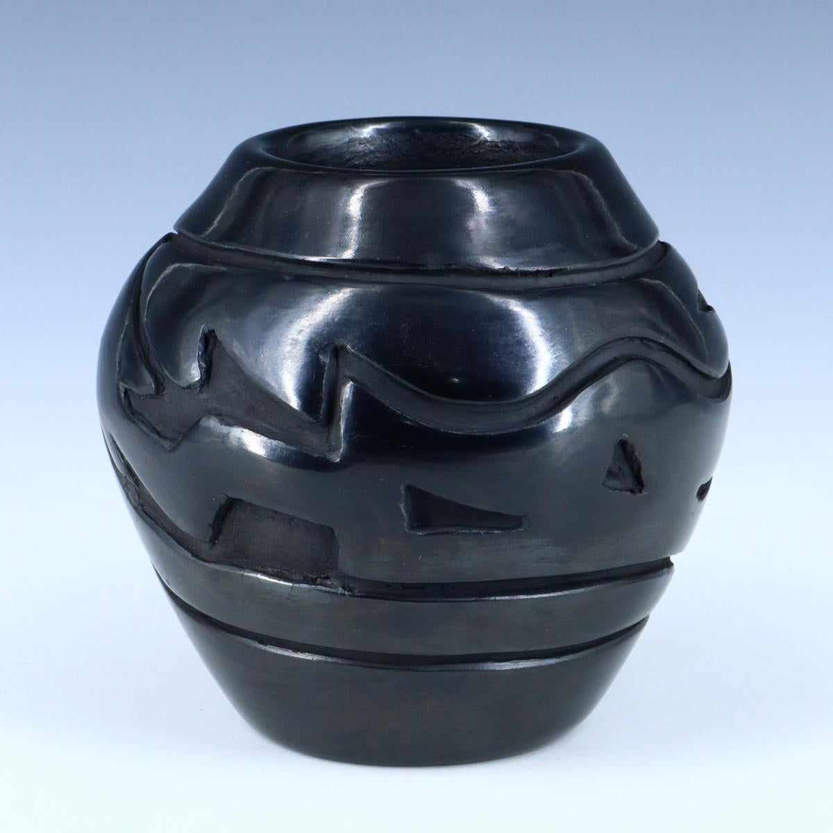 Santa Clara Pueblo Hand Coiled Black Clay Pottery – PuebloDirect.com