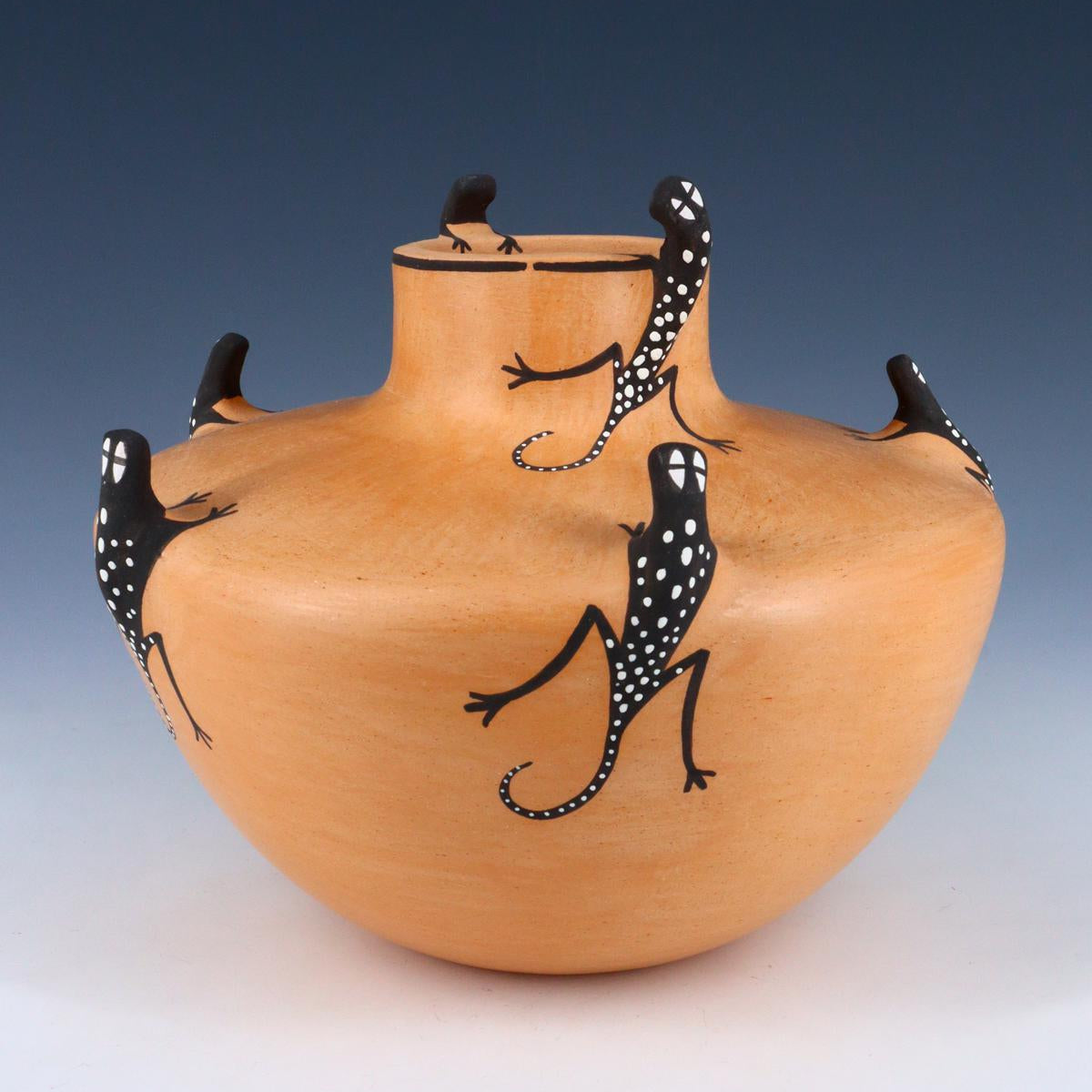 Hand Coiled Zuni Pueblo Lizard Pottery Bowl – PuebloDirect.com