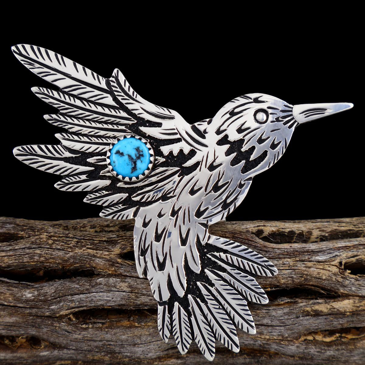 Adjustable Sterling Silver Overlay Turquoise Hummingbird Ring ...