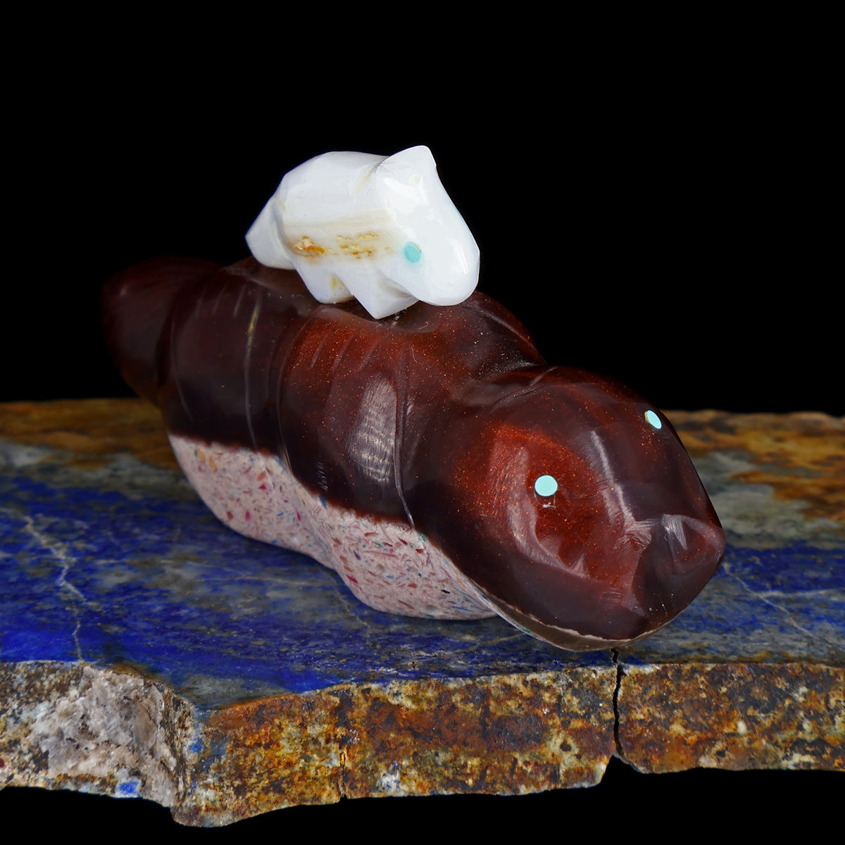 Resin Cat With Toy Zuni Fetish – PuebloDirect.com