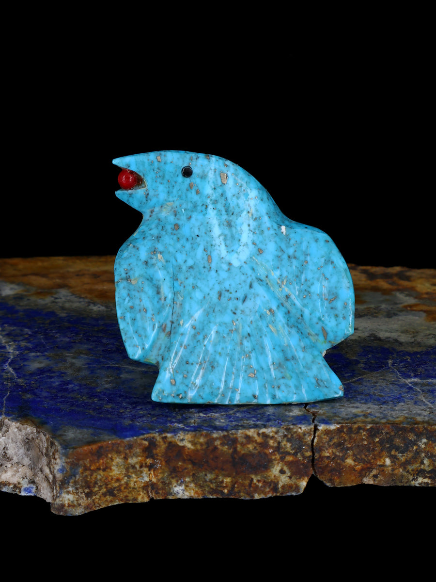 Turquoise Raven Zuni Fetish - PuebloDirect.com