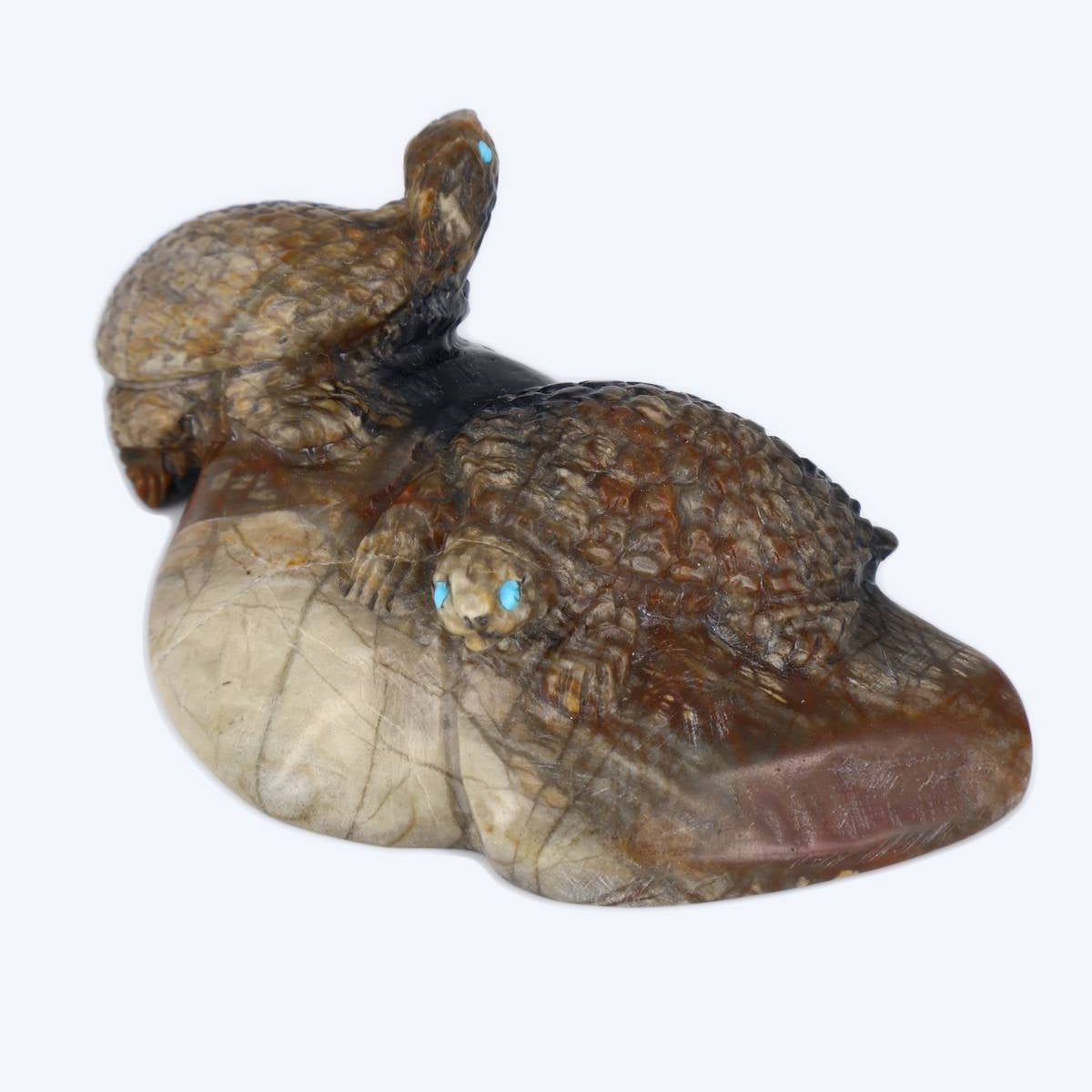 Picasso Marble Turtle Family Zuni Fetish – PuebloDirect.com