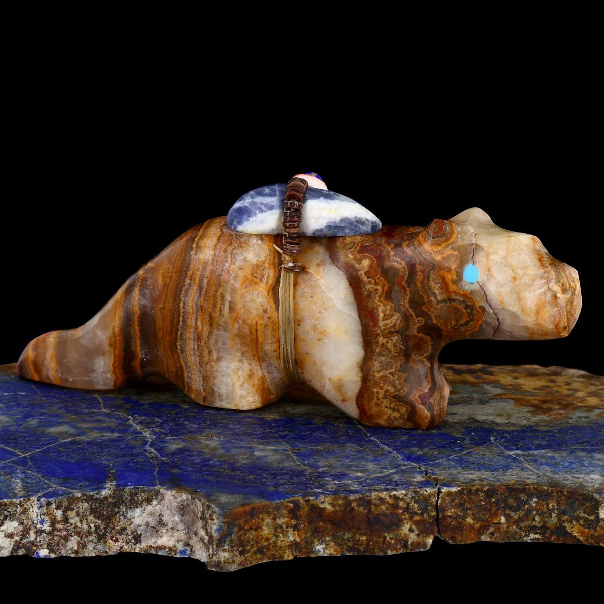 Onyx Wolf Zuni Fetish Carving – PuebloDirect.com